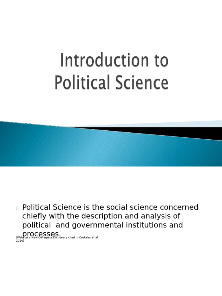 Introduction To Political Science | PDF | Power (Social And Political ...