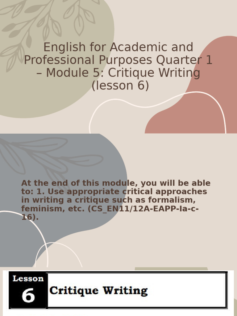 module-5-lesson-6 | PDF