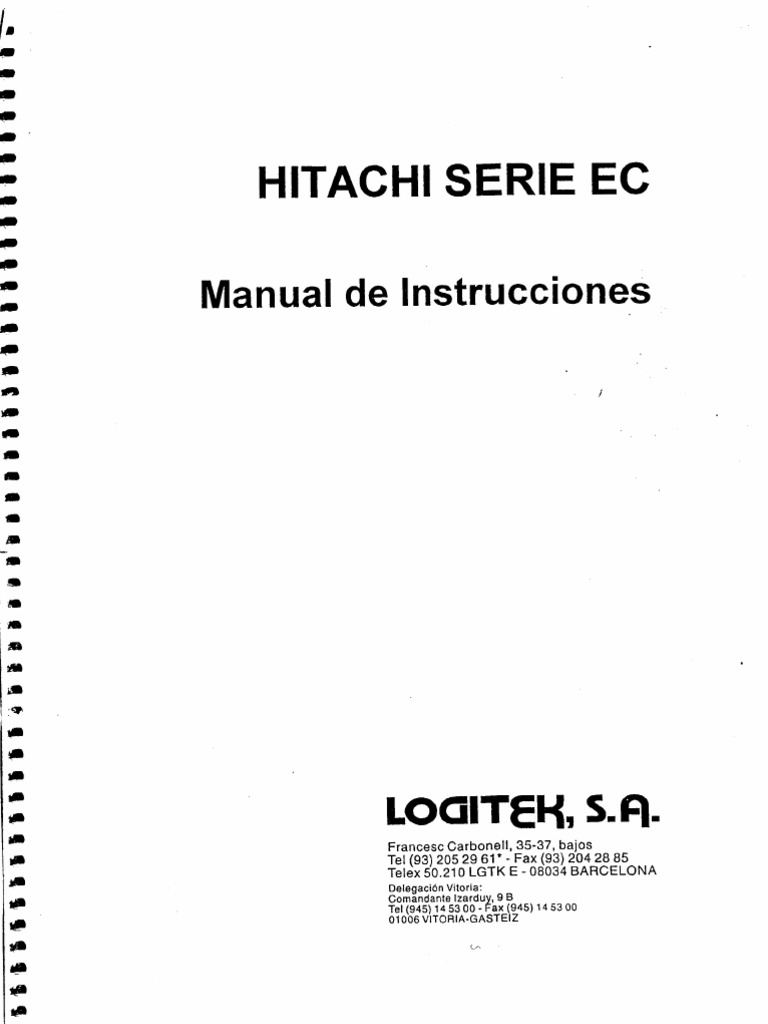 Hitachi PLC EC Manual de Instrucciones (Spanish) | PDF