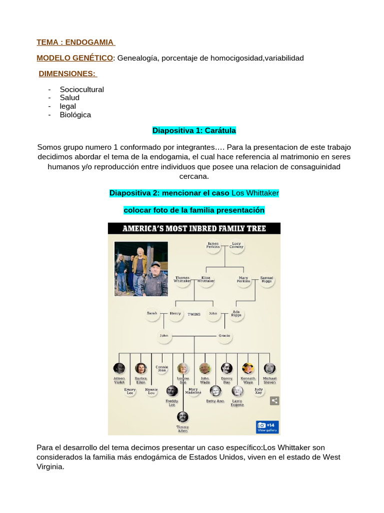 Trabajo de Endogamia | PDF | Genealogía | Alelo