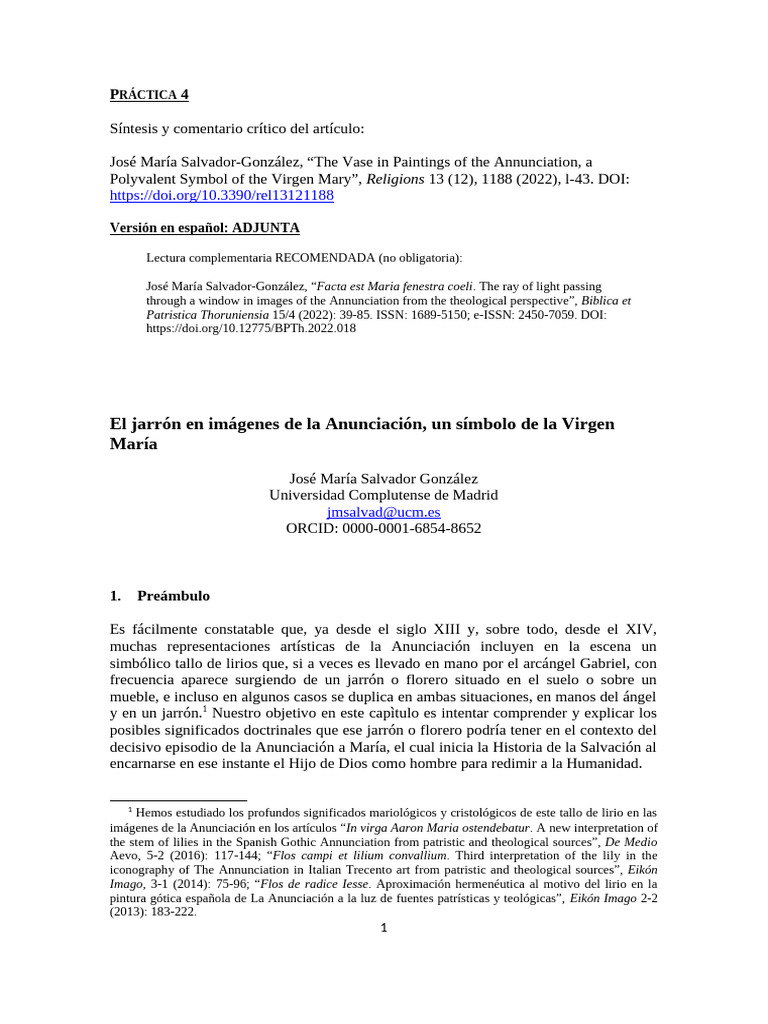 Prã Ctica 4 | PDF | María, madre de Jesús | Cristo (título)