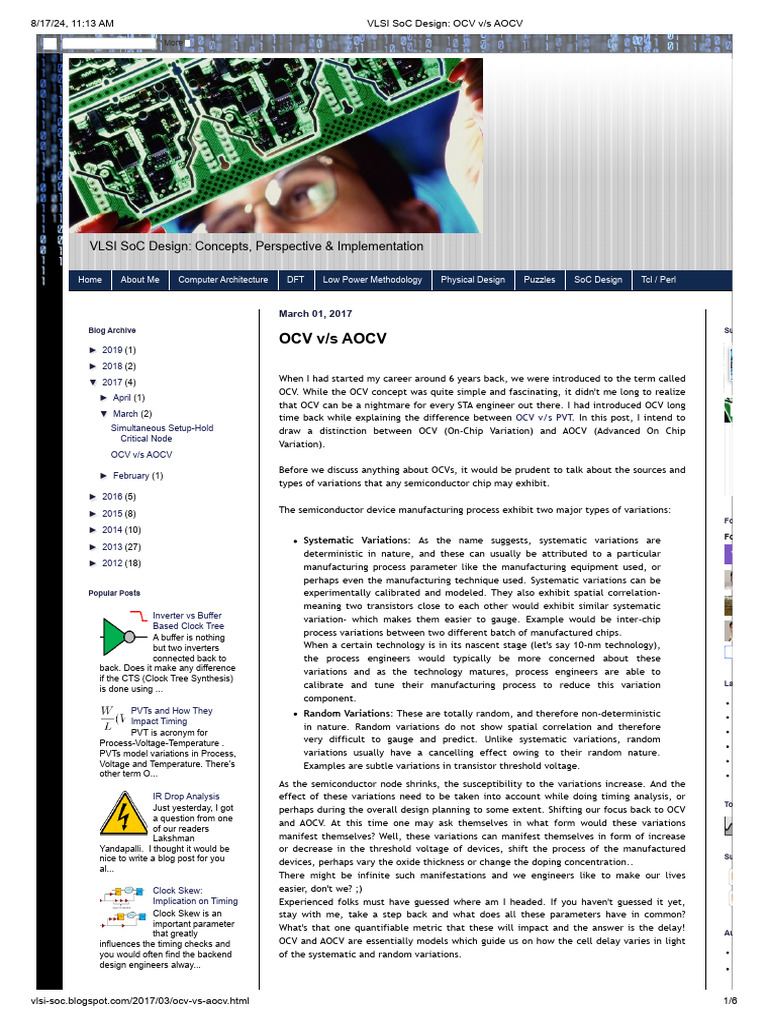 VLSI SoC Design_ OCV v_s AOCV | PDF | Electronic Engineering | Electrical Engineering