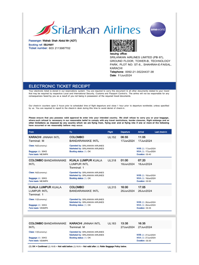 Airticket | PDF