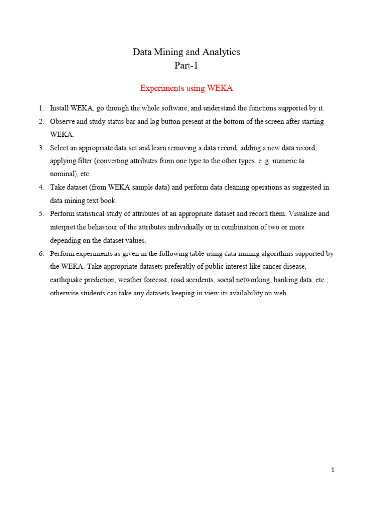 Weka Ex | PDF | Cluster Analysis | Statistical Classification