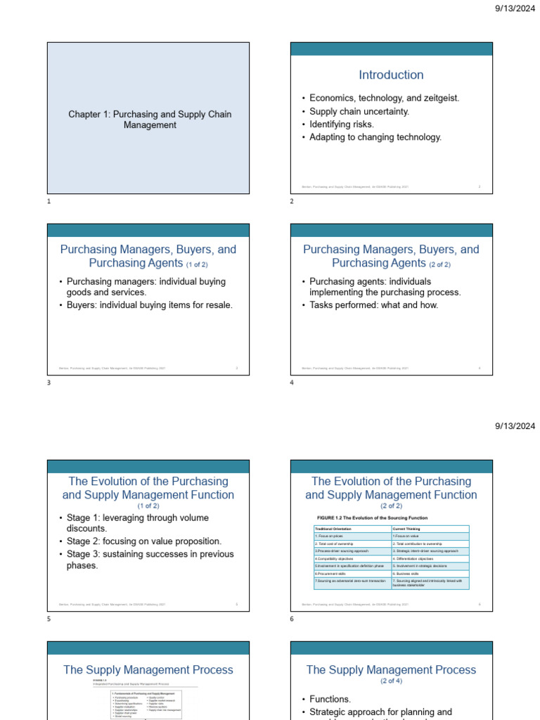Ch 1 Purchasing SCM | PDF | Procurement | Supply Chain Management