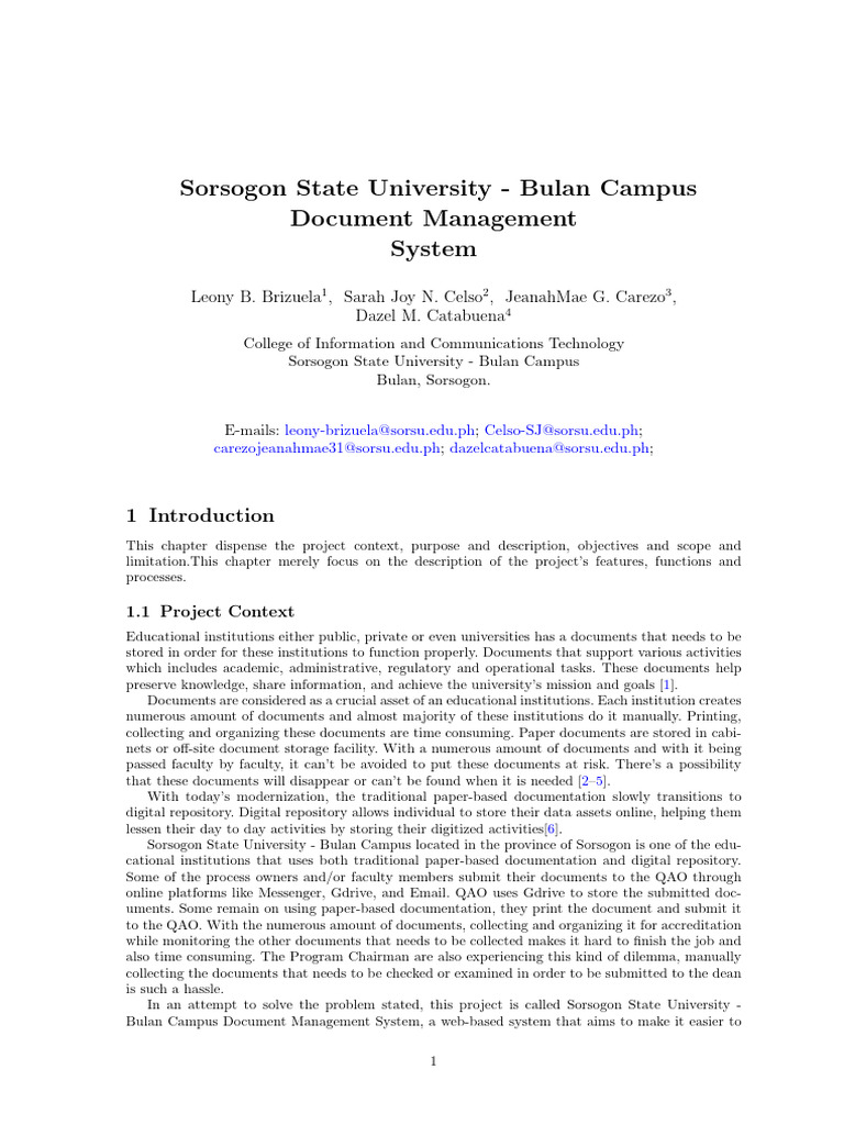 SSU-Bulan Campus Doc System | PDF | Software Development | Systems Engineering