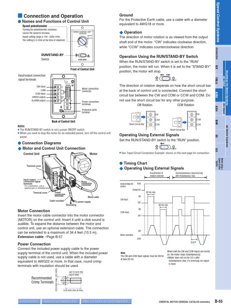 AXU_connection_operation | PDF | Electric Motor | Relay