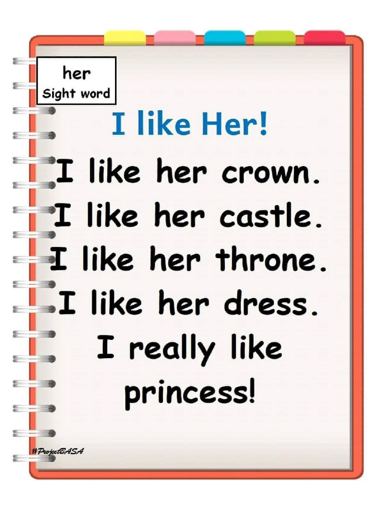 Reading With Sight Words | PDF