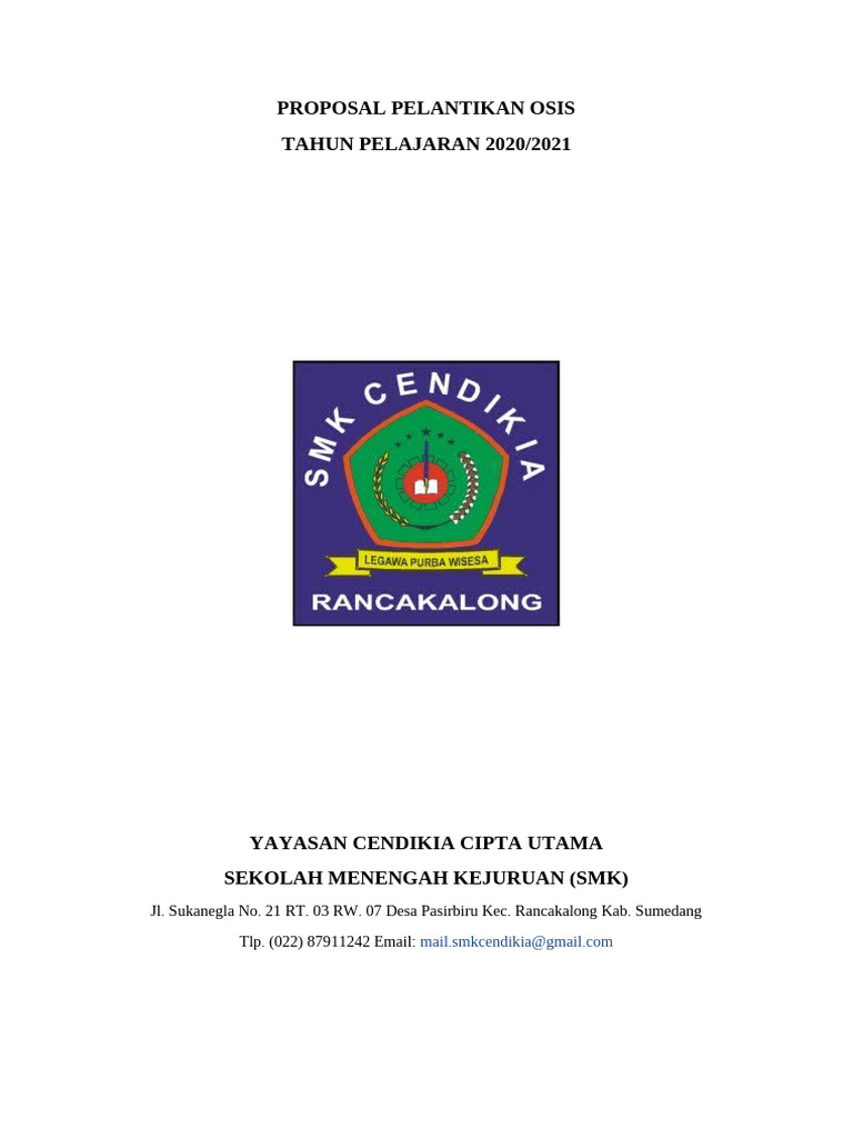 Cover Pelantikan Osis | PDF