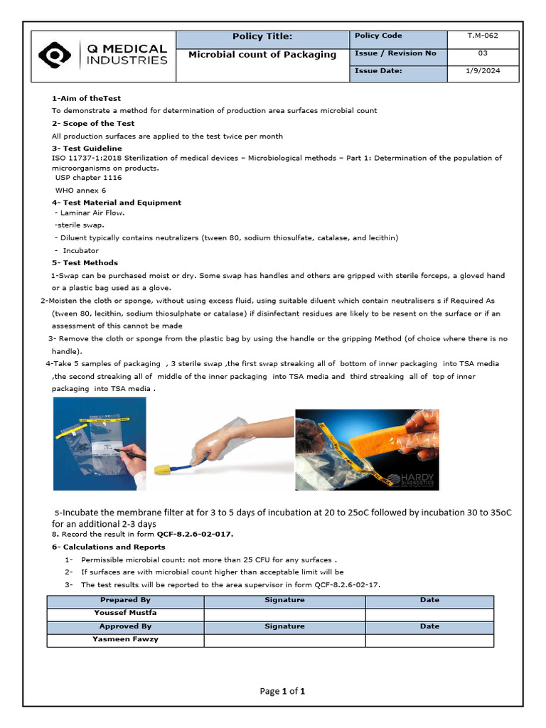 Microbial Count Testing for Packaging | PDF | Sterilization (Microbiology)