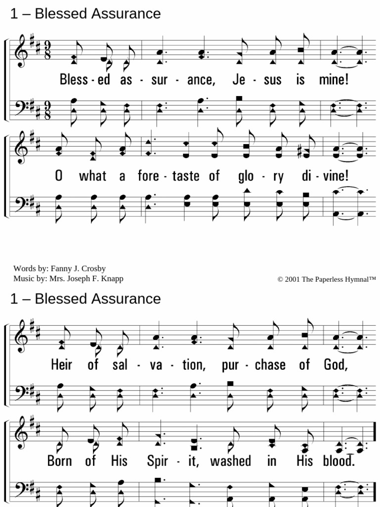 Blessed Assurance Pdf