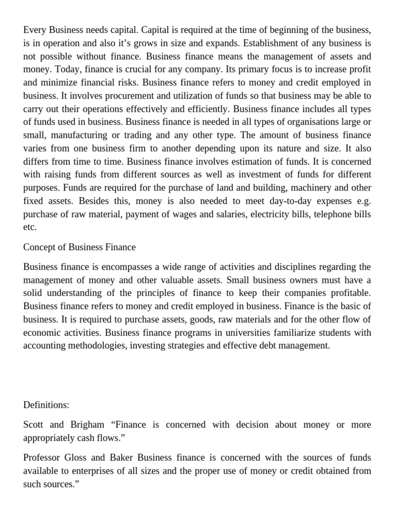 Understanding Business Finance Essentials | PDF | Dividend | Capital ...
