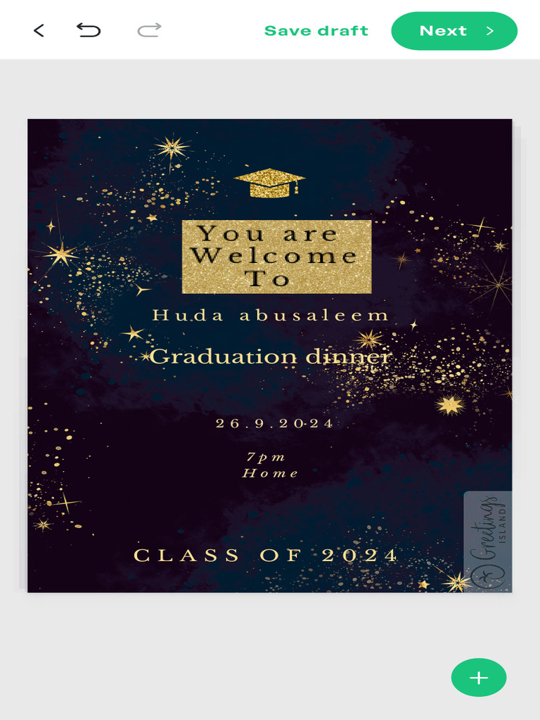Cosmic Star - Graduation Party Invitation Template (Free) Greetings ...