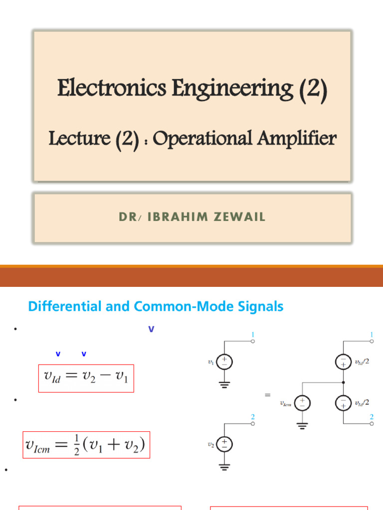 Lecture 2 Elecronics 2 - 9.10.2024 | PDF