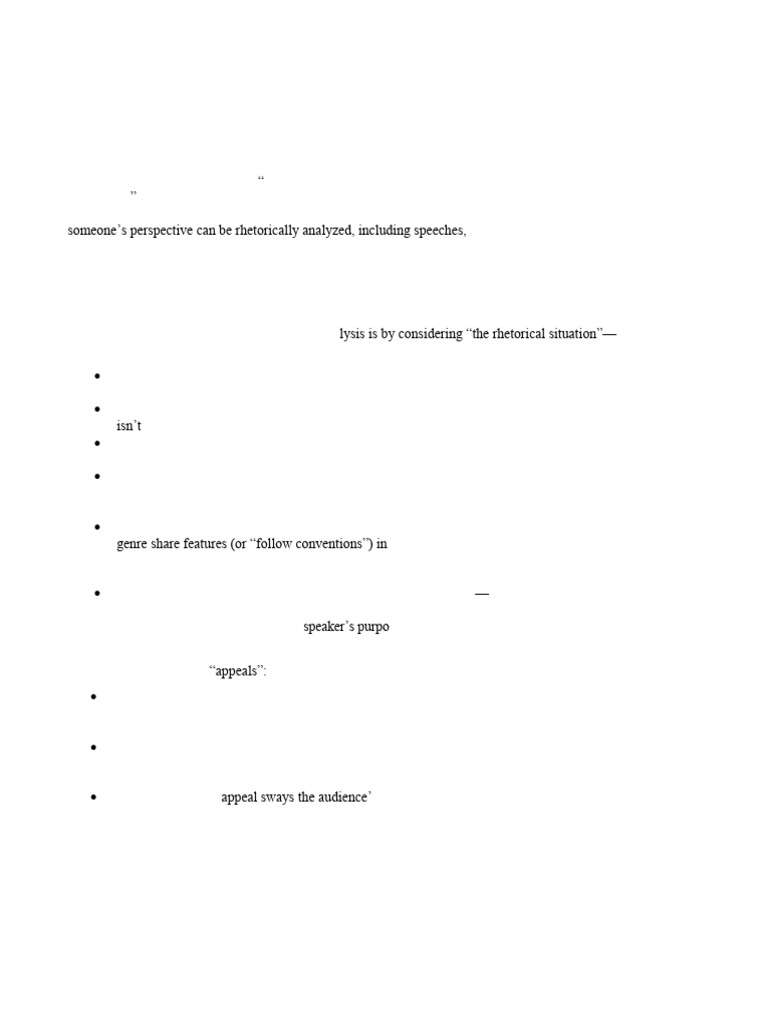 Rhetorical Analysis Overview Guide | PDF | Public Speaking | Rhetoric