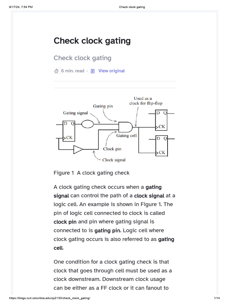 Check clock gating | PDF | Electronic Design | Digital Electronics