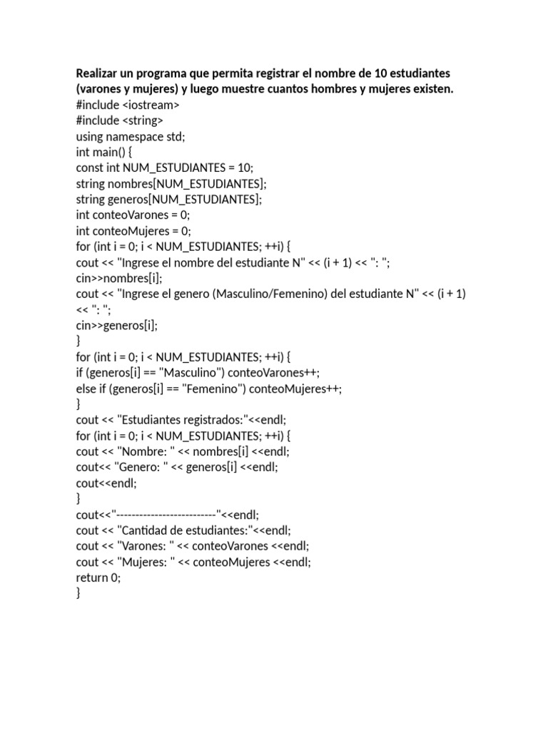 Trabajo Programa | PDF | Programación de computadoras | Ciencias de la Computación