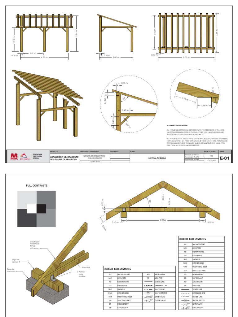 02 Plano Tecnico Estructura de Madera | PDF