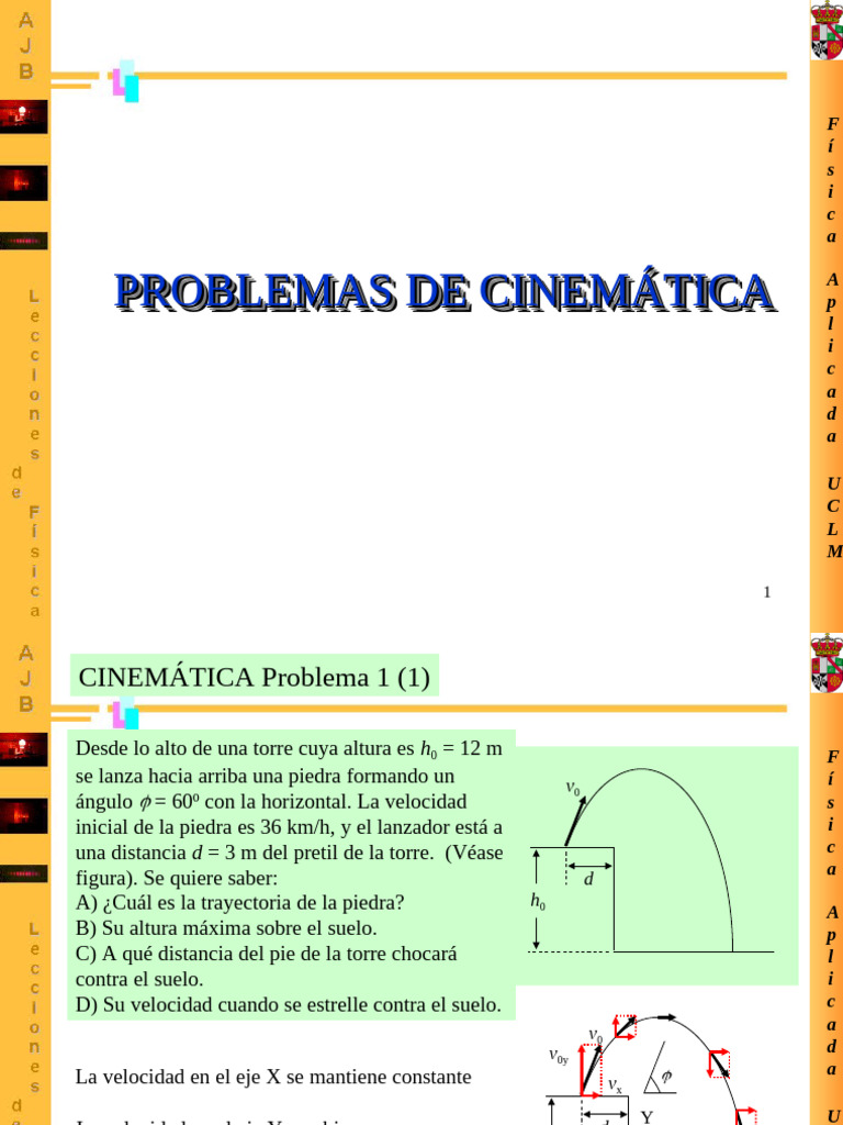 Problemas Cinematica | PDF | Cinemática | Velocidad