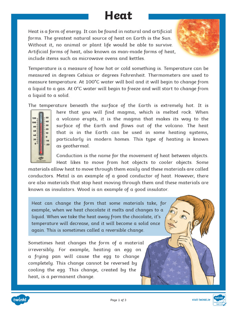 Roi SC 105 Heat Reading Comprehension Activity - Ver - 1 - Removed ...