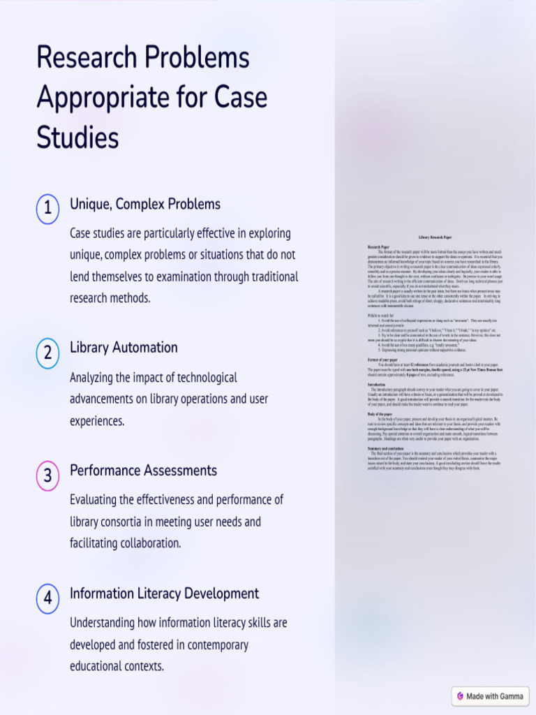 Research-Problems-Appropriate-for-Case-Studies | PDF | Methodology ...
