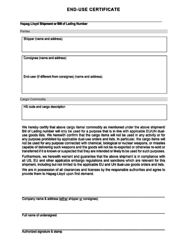 END USE Embargo Certificate | PDF