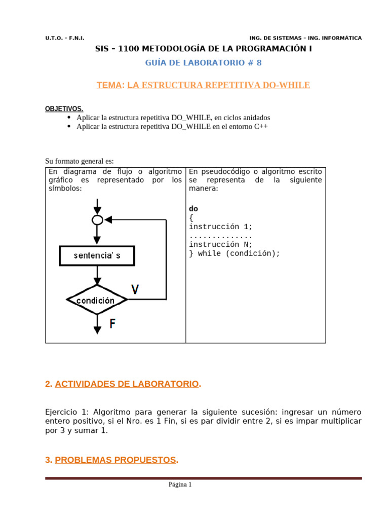 Estructura Repetitiva DO-WHILE en C++ | PDF | Algoritmos | Programación de computadoras