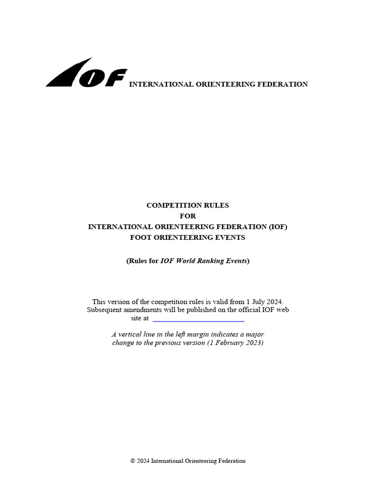IOF Rules 2024 v1.12 WRE | PDF