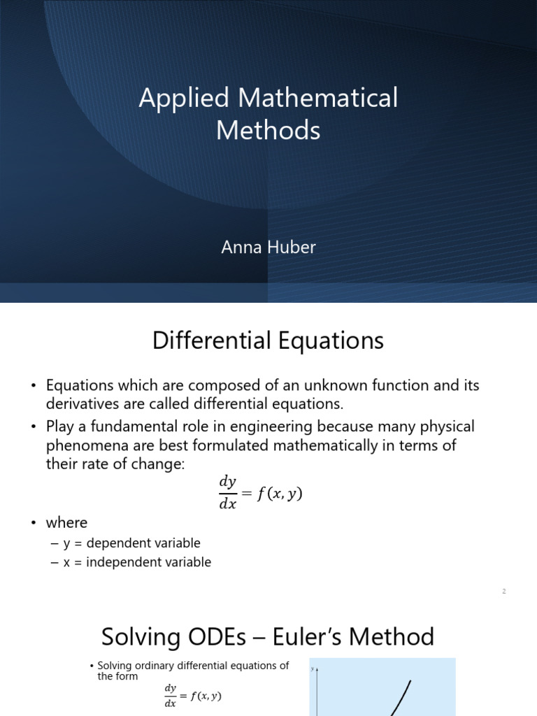 Lecture Slides AMM Week 3 - Differential Equations | PDF | Equations ...