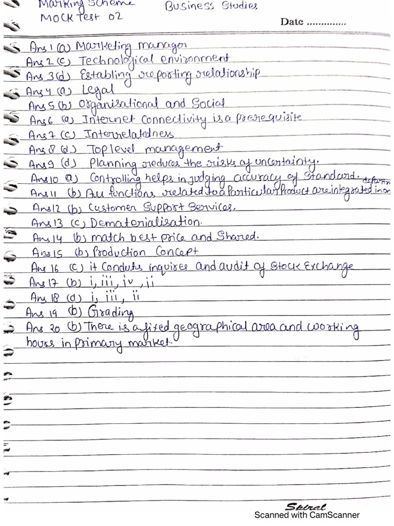 MOCK 2 Answers | PDF