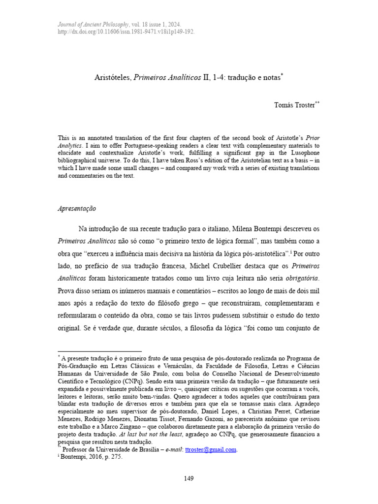 Troster | PDF | Raciocínio dedutivo | Argumento