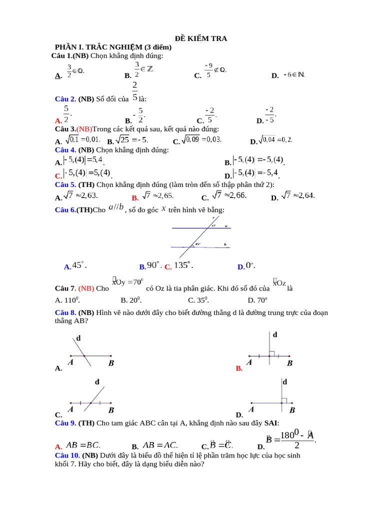 ĐỀ KIỂM TRA - N 7 | PDF