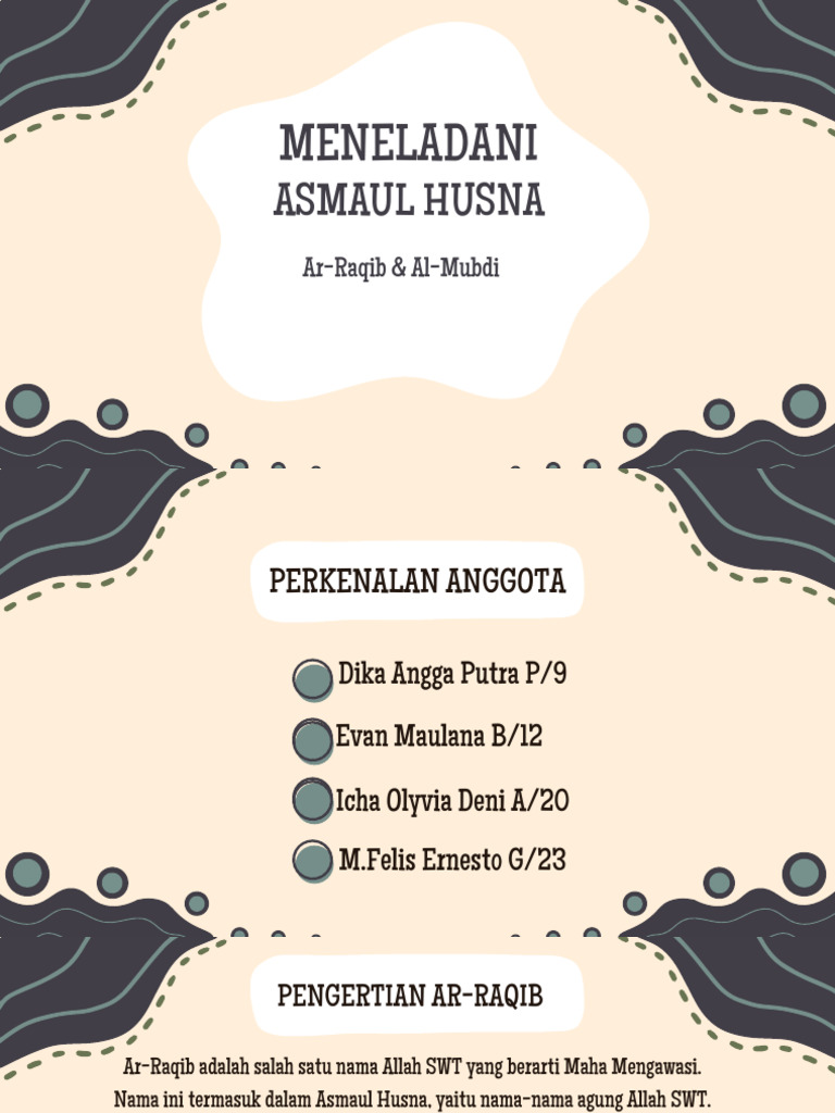 Asmaul Husna Ar-Raqib Dan Al-Mubdi | PDF | Pengembangan Diri