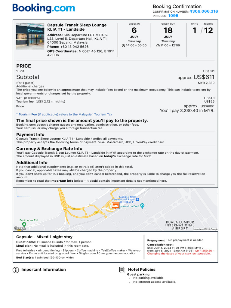 Booking | PDF | Payments | Credit Card