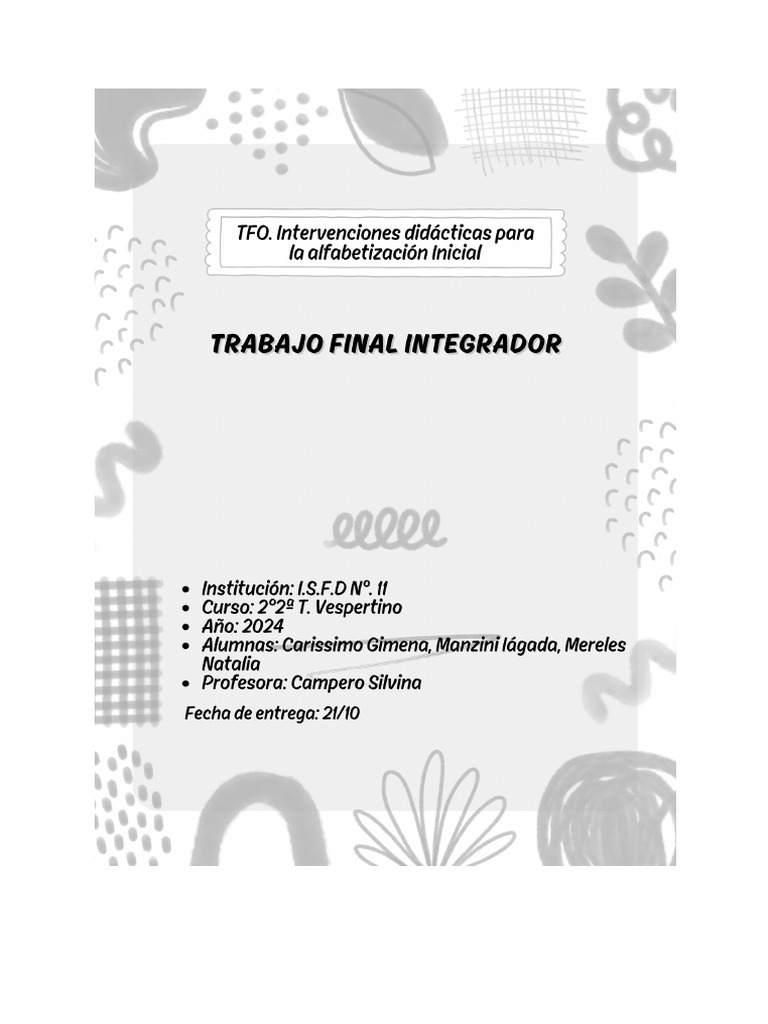 Trabajo Final TFO | PDF | Literatura | Poesía