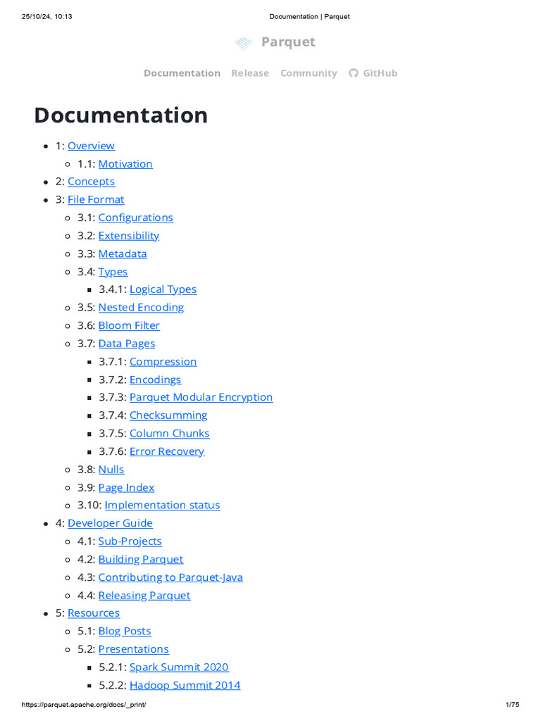 Apache Parquet File Format Guide | PDF | Data Type | Integer (Computer ...