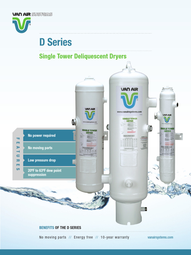 Single Tower Deliquescent Dryers | PDF | Clothes Dryer | Gases