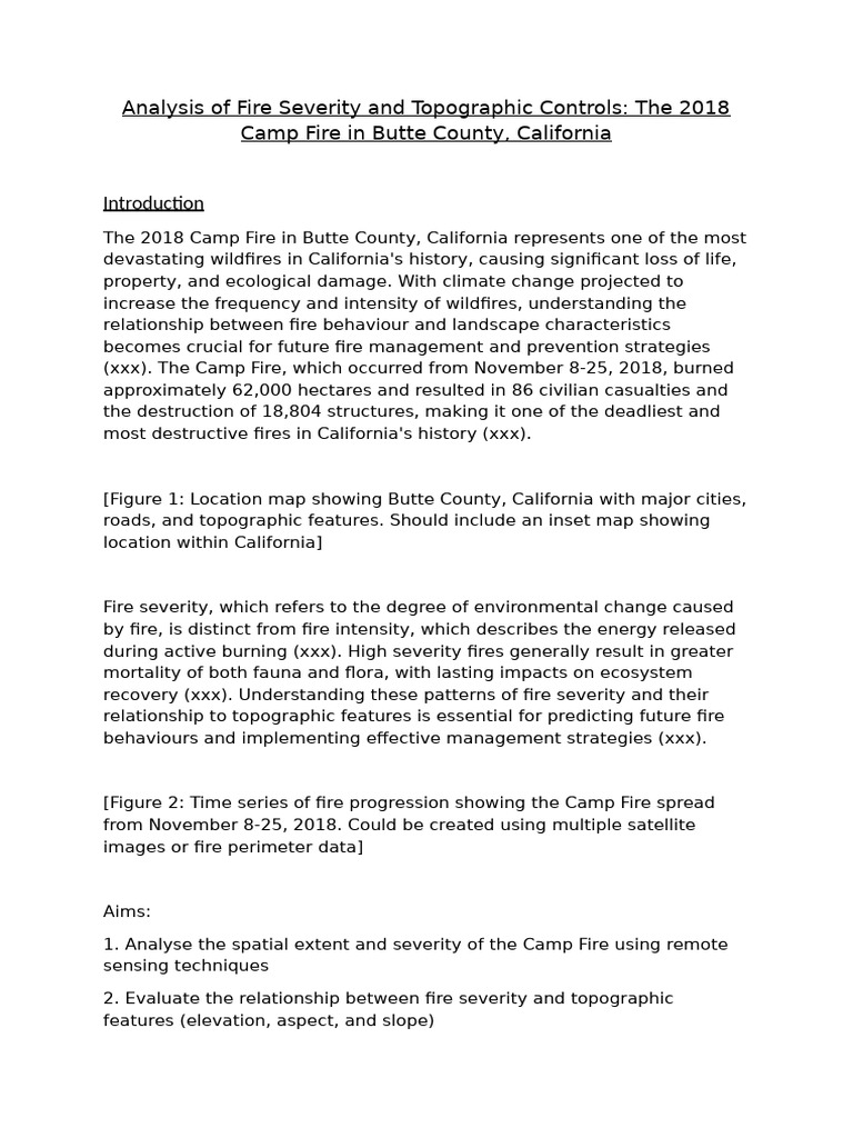 Analysis of Fire Severity and Topographic Controls | PDF | Topography ...