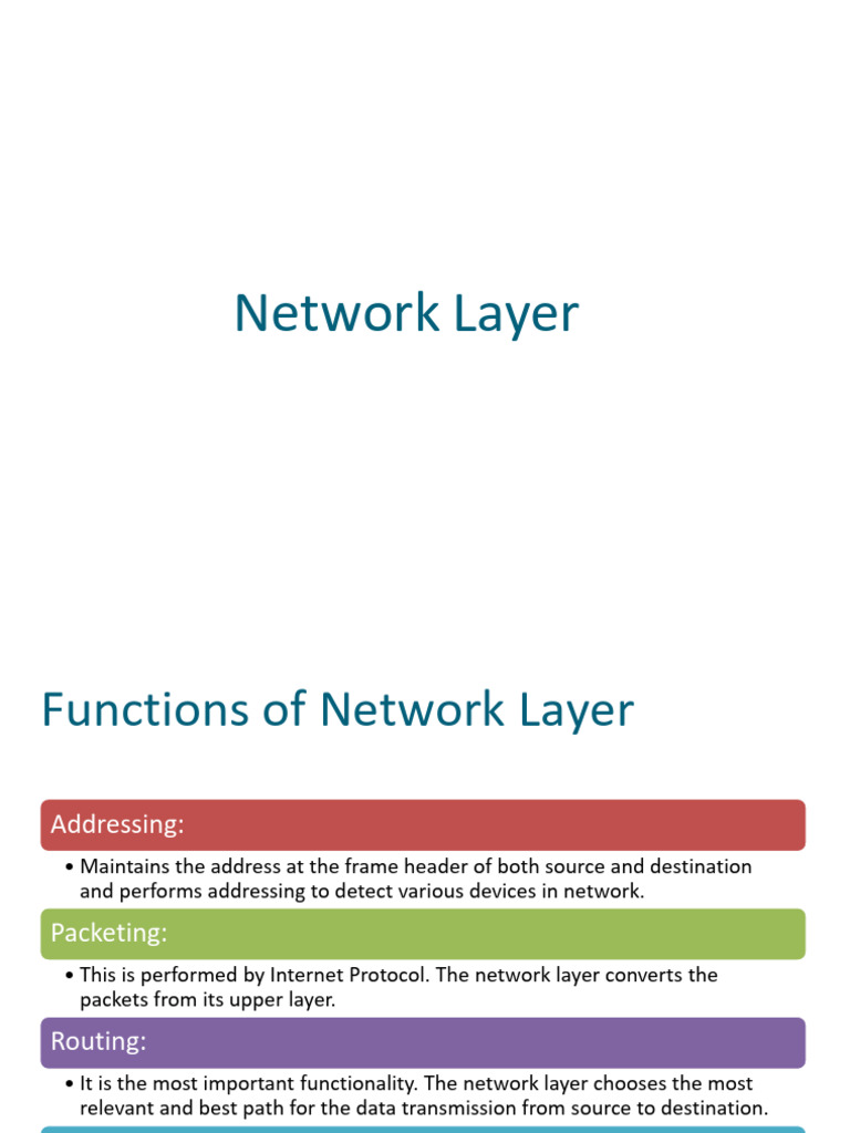 Network Layer Design Issues Explained | PDF | Computer Network | Router ...