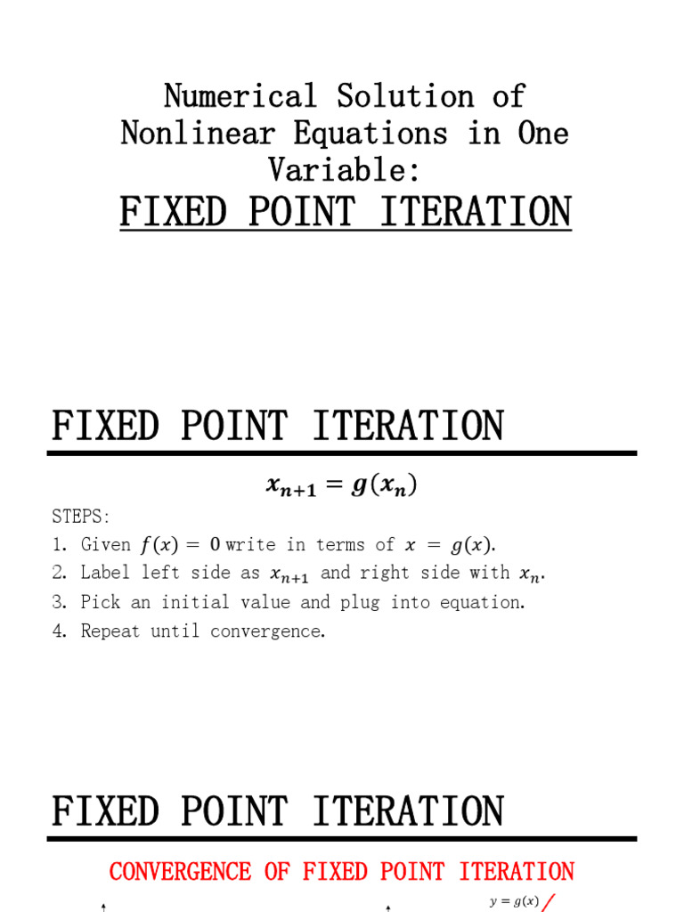 Fixed Point and Newtons Method | PDF