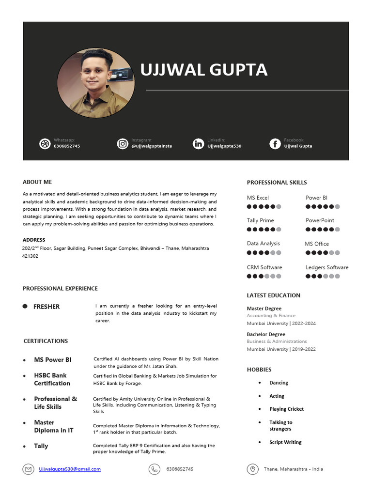 Ujjwal CV -1 | PDF | Computing