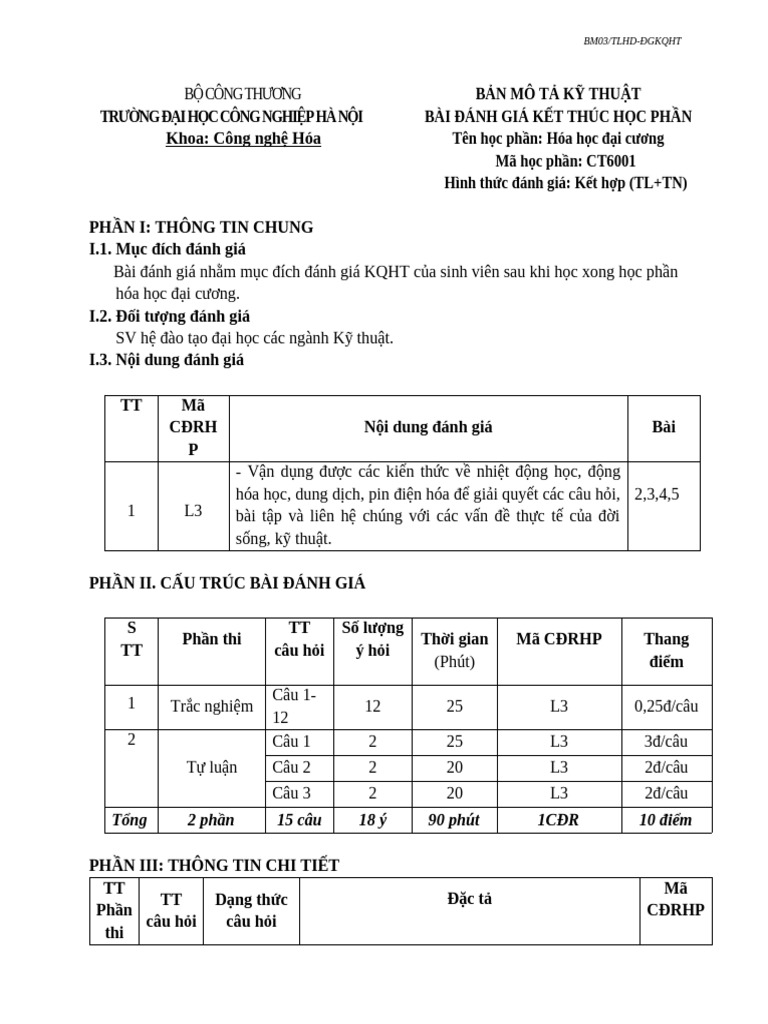 Huong Dan Thi KTHP Gui SV 2023 | PDF
