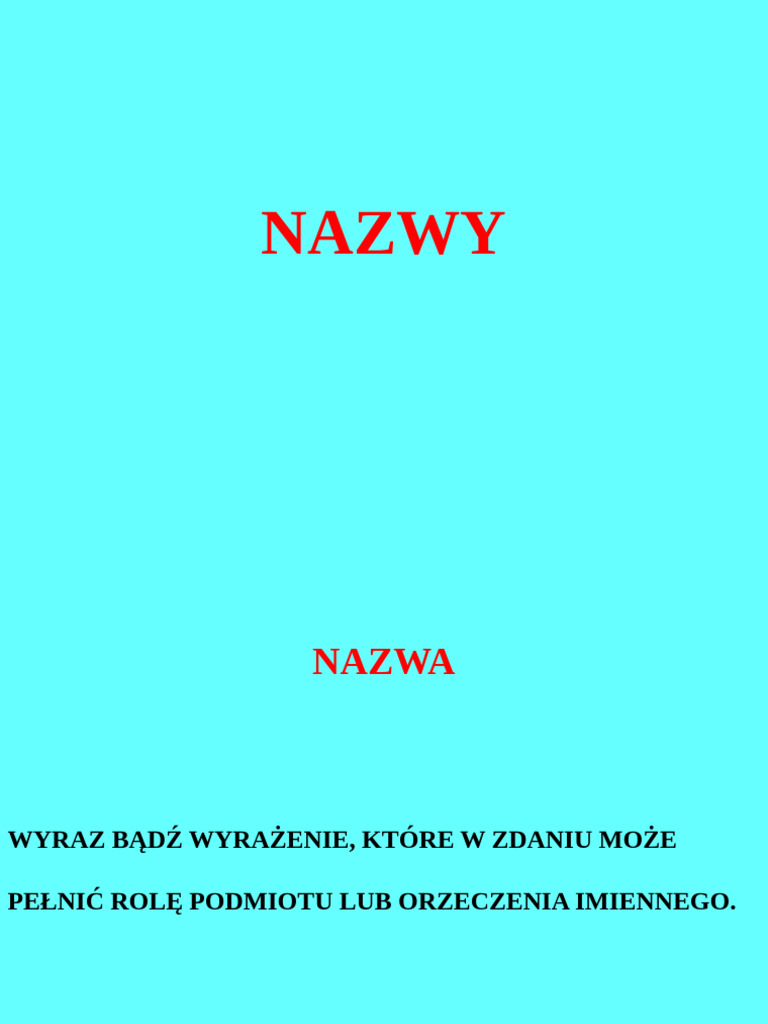 NAZWY | PDF