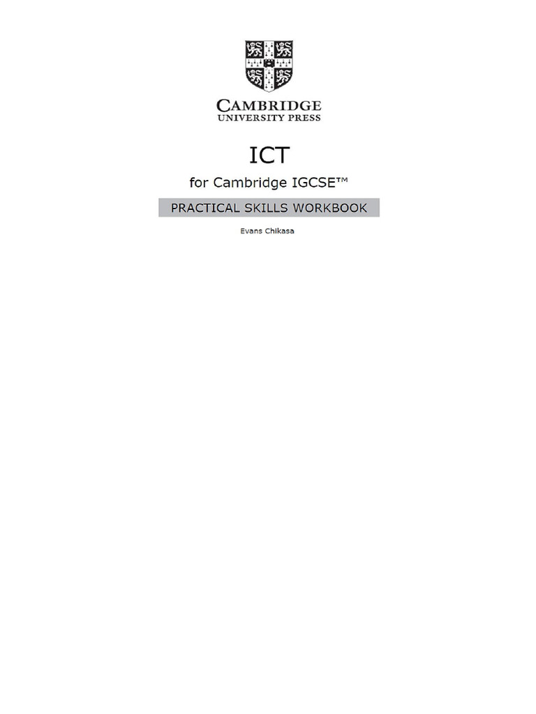 Cambridge IGCSE ICT 3rd Edition Workbook | PDF