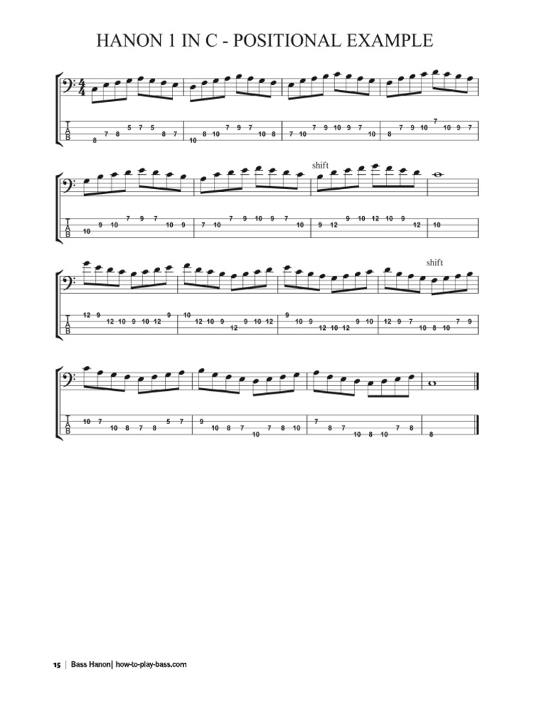 Bass Hanon No 1 | PDF