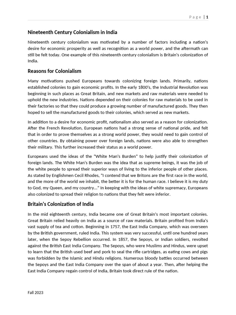 Colonial Impact on 19th Century India | PDF | Colonialism | British Empire