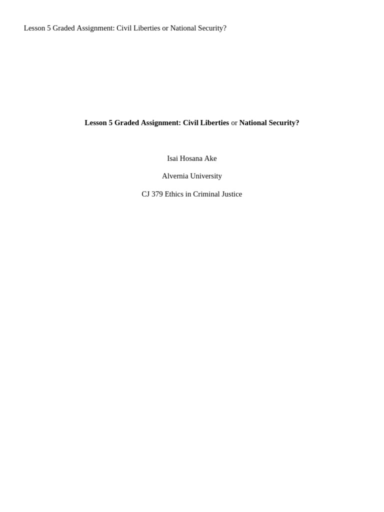 Civil Liberties vs. National Security Debate | PDF | Patriot Act | Liberty