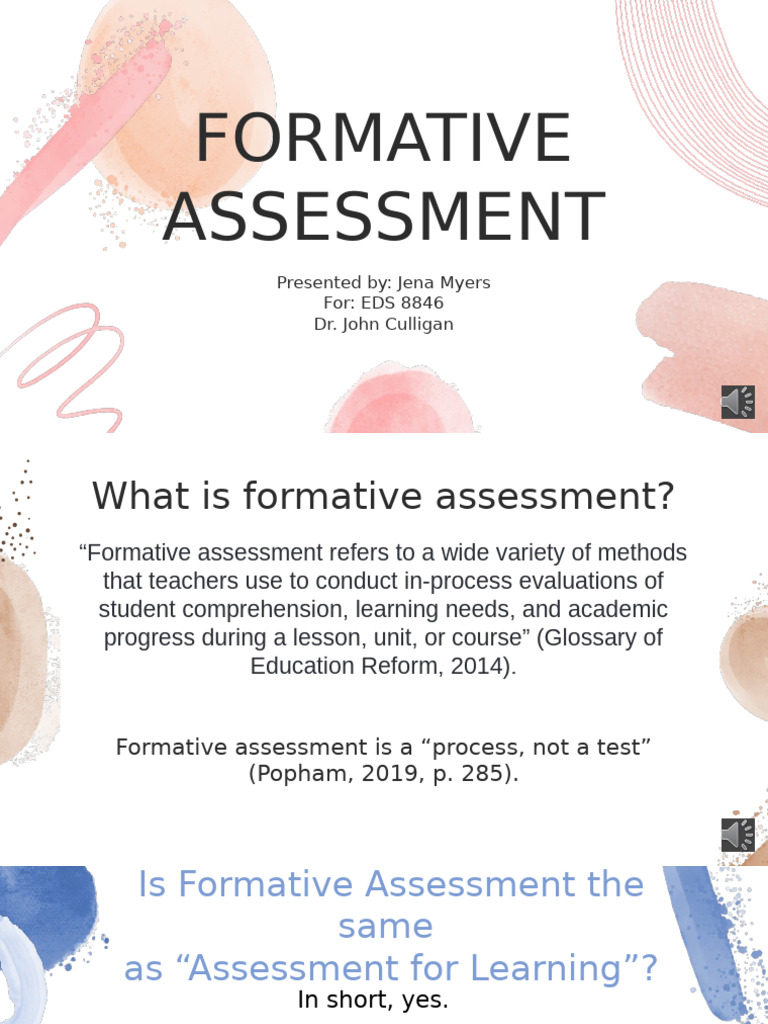 Formative Assessment Presentation | PDF
