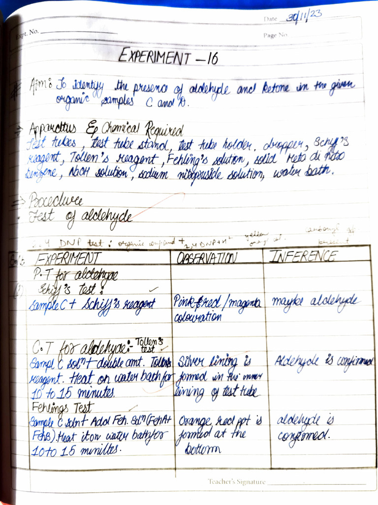 Aldehydes and Ketones Expt 14 | PDF