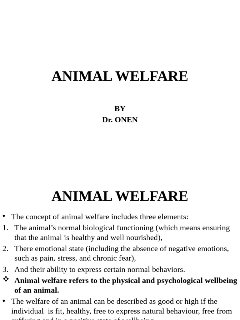 Understanding Animal Welfare Principles | PDF | Animal Welfare ...